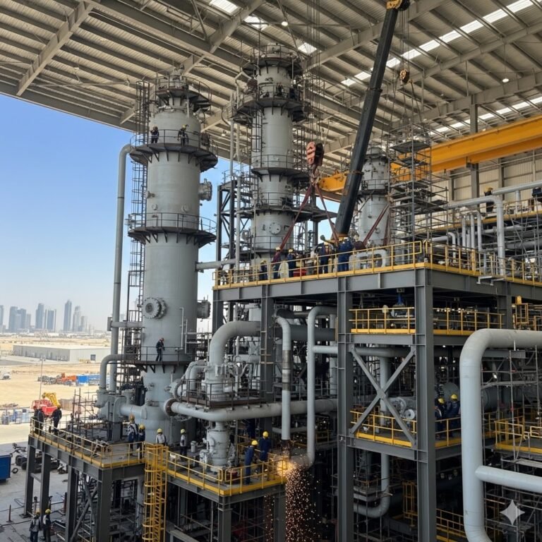 Fractionation Unit Fabrication UAE | Distillation Columns & Towers